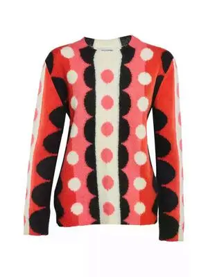 Valentino Garavani Carmen Polka-dot Wool Sweater - Red