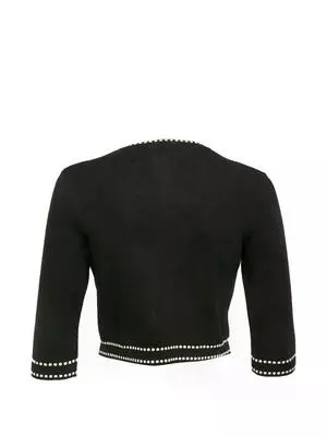 Carolina Herrera Knit Short-sleeve Cardigan - Black