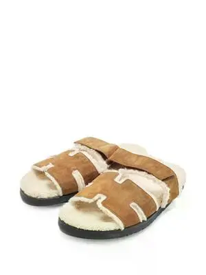 Hermès Chypre Shearling-lined Sandals