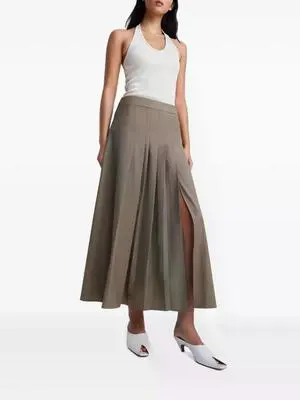 Anna Quan Sable Pleated Midi Skirt