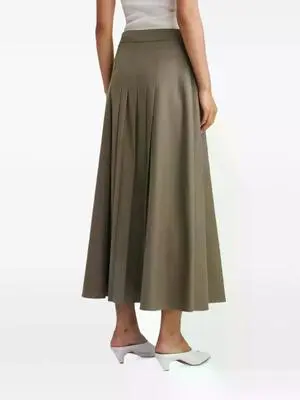 Anna Quan Sable Pleated Midi Skirt