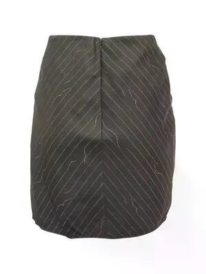 Off-White Layered Pinstripe Mini Skirt - Grey