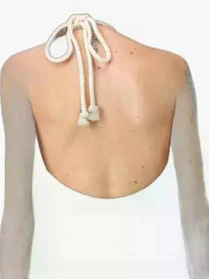 MSGM Crab Print Halterneck Maxi Dress