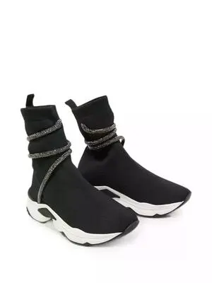Rene Caovilla Cleo Running High-top Sneakers - Black