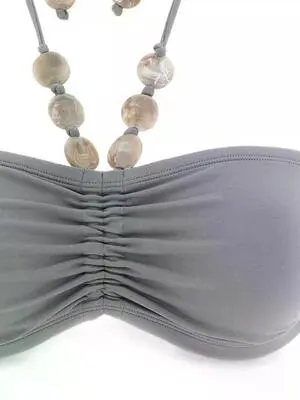 ERES Lana Bead-embellished Ruched Bikini Top