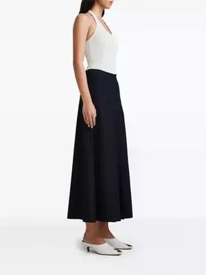 Anna Quan Sable Pleated Midi Skirt - Black