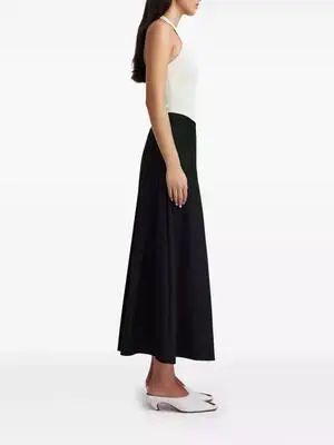 Anna Quan Sable Pleated Midi Skirt - Black