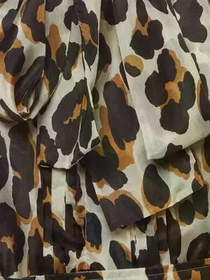 Saint Laurent Leopard-print Belted Top