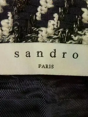 Sandro Tweed Houndstooth Mini Skirt