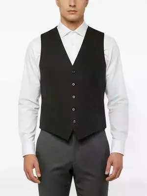 Fendi Gabardine Buttoned Waistcoat - Black