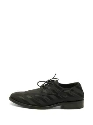 Balenciaga Logo-print Lace-up Derby Shoes - Black