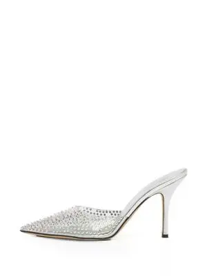 Paris Texas Hollywood Crystal-embellished Mules