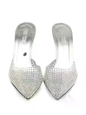 Paris Texas Hollywood Crystal-embellished Mules