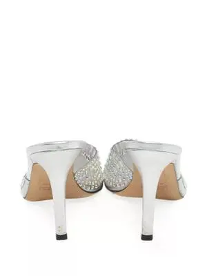Paris Texas Hollywood Crystal-embellished Mules