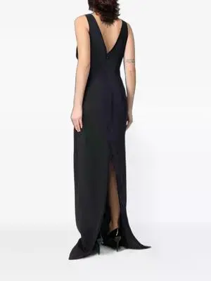 Elisabetta Franchi Embellished Maxi Gown - Black