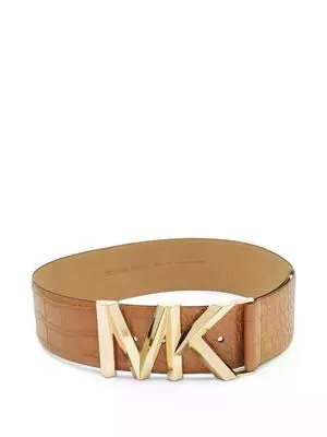 Michael Kors Crocodile-embossed Leather Belt