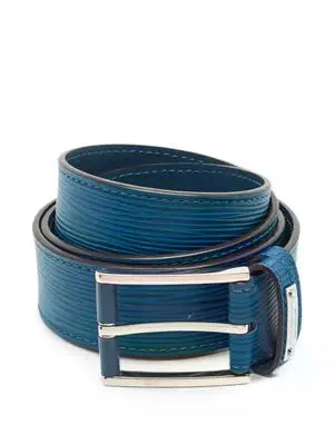 LOUIS VUITTON Legend Épi Leather Belt - Blue