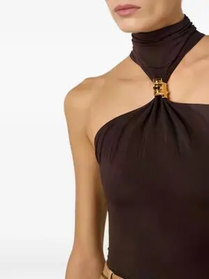 Elisabetta Franchi Bodysuit With Cut-out Detail And Gold-tone Hardware - Brown