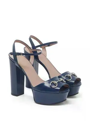 Gucci Claudie Horsebit Platform Sandals