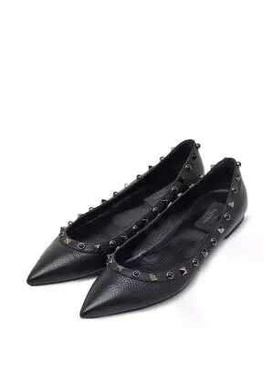 Valentino Garavani Rockstud Pointed-toe Ballet Flats