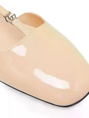 Gucci Double G Ankle Strap Flat Pumps