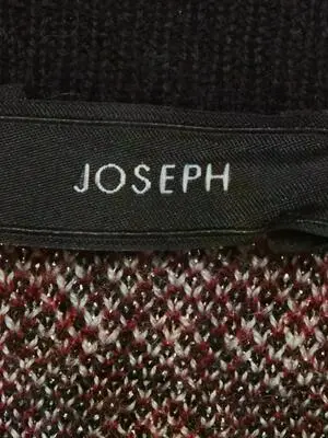 JOSEPH Jacquard Wool Knit Crew Neck Sweater