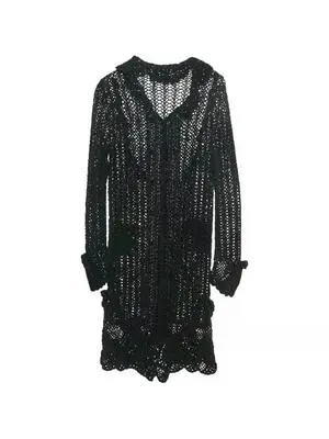 Dolce & Gabbana Cotton Crochet Knit Coat