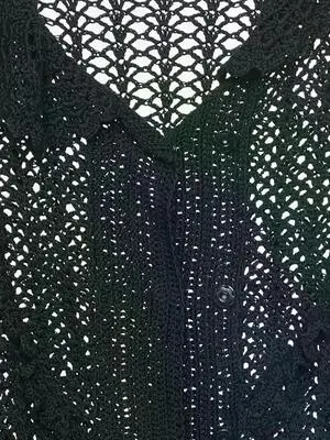 Dolce & Gabbana Cotton Crochet Knit Coat