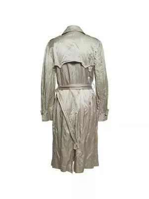 Ralph Lauren Belted Double-breasted Trench Coat - Silver
