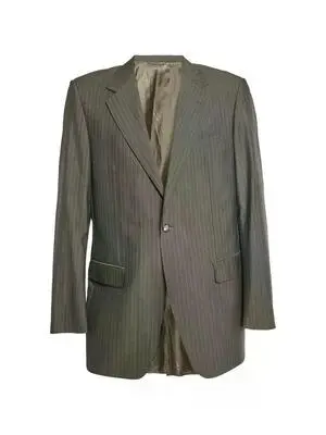 Balmain Stripe-pattern Single-breasted Blazer - Grey