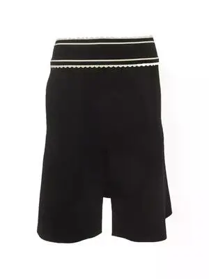 Sandro Scalloped Trim A-line Midi Skirt