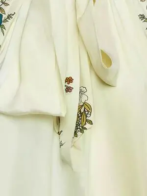 ALEMAIS Antoinette Floral-print Neck-tie Blouse