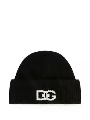 Dolce & Gabbana English Rib-knit Beanie Hat