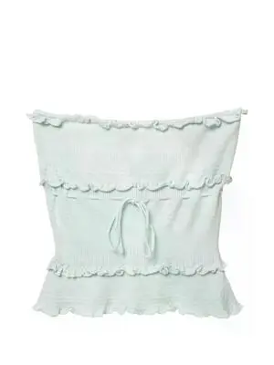 GUIZIO Knitted Tube Top - Blue