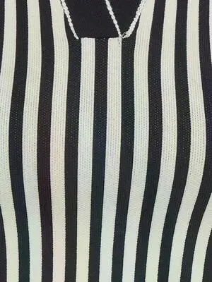 Sandro Striped Cropped Polo Shirt
