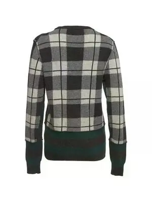 Dolce & Gabbana Plaid Rib-knit Sweater - Grey