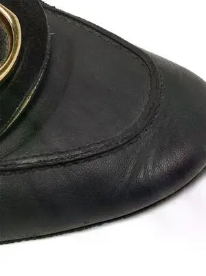Chloé Leather C-logo Loafers
