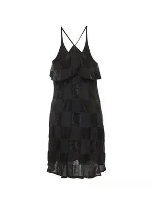 Emporio Armani Crepe V-neck Mini Dress
