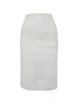 Giorgio Armani Rib-knit Pencil Mini Skirt - Neutrals