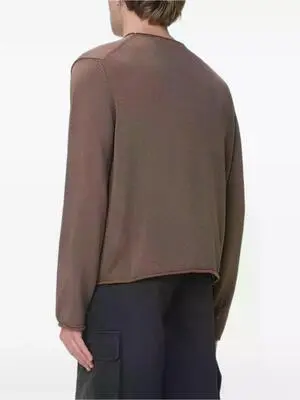 Our Legacy Raw-edge Fine-knit Sweater - Brown