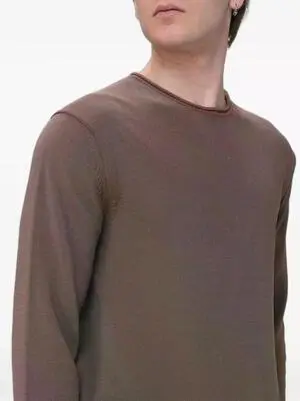 Our Legacy Raw-edge Fine-knit Sweater - Brown