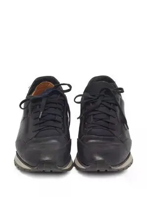Santoni Leather Lace-up Sneakers