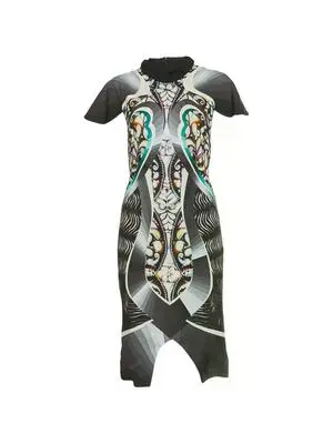 PETER PILOTTO Abstract Print Mock Neck Dress - Grey