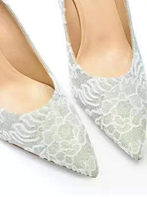 Casadei Julia Rigel Floral-flock Pumps