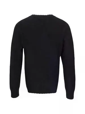 LA ROSE V-neck Knitted Sweater - Black