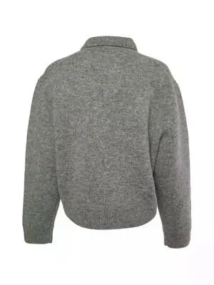 Miu Miu Zip-up Knit Long-sleeved Cardigan