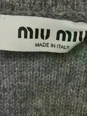 Miu Miu Zip-up Knit Long-sleeved Cardigan