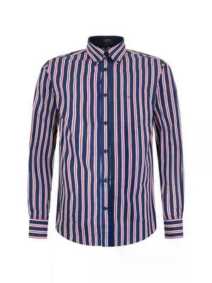Paul & Shark Vertical-stripe Long-sleeve Shirt - Blue