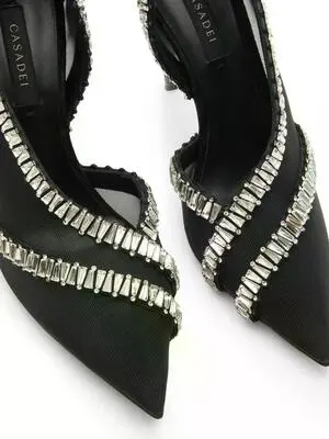 Casadei Julia Heaven Rhinestone Embellished Mesh Pumps