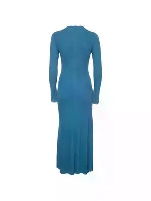 424 Draped Long-sleeve Dress